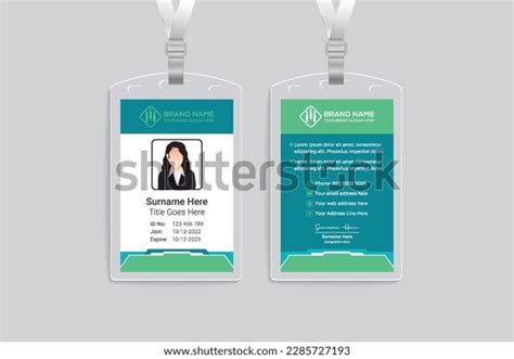 Elegant Shape Id Card Template Stock Vector Royalty Free 2285727193