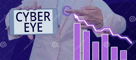 Hand Writing Sign Cyber Eye Business Concept Tool Engages In Building