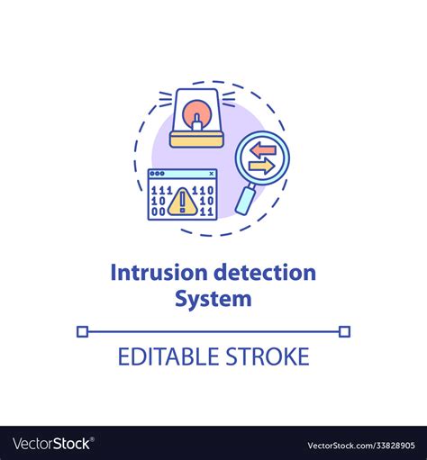 Intrusion Detection System Concept Icon Royalty Free Vector