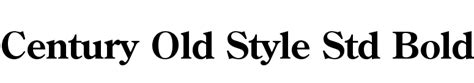 Download Century Old Style Std Bold Font For Free