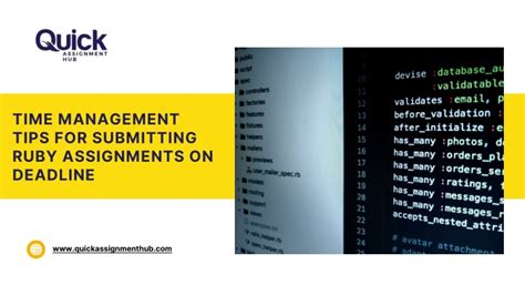 Ppt Mastering Time Stay Ahead Of Ruby Assignment Deadlines Powerpoint Presentation Id14378067