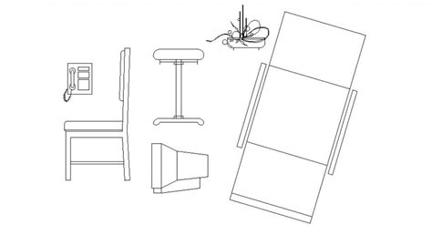 Miscellaneous Desk Chair Chair And Hotel Furniture Blocks Cad Drawing Details Dwg File