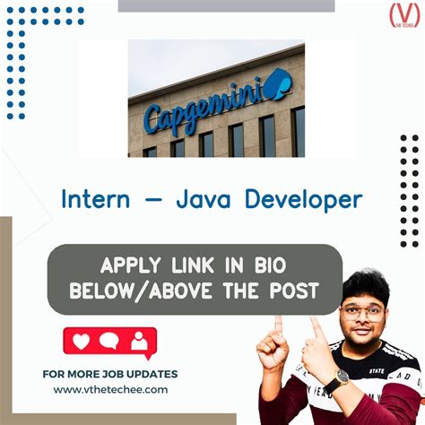 Capgemini Is Hiring For Intern Java Developer Apply Now V The