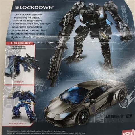 Hasbro Takata Transformers Decepticon Lockdown Lamborghini Tomica