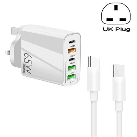 65w Dual Pd Type C 3 X Usb Multi Port Charger With 3a Type C To Type