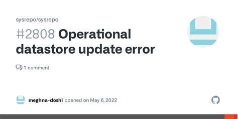 Operational Datastore Update Error Issue Sysrepo Sysrepo Github