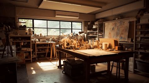 ワークスペース 背景 美術室 テーブル 家具背景画像素材無料ダウンロード Pngtree