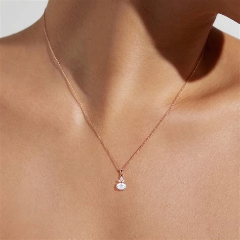 Oval Lab Diamond Necklace For Women Unique Pendant Necklace Lisajewelryus