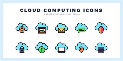 Premium Vector 10 Cloud Computing Lineal Color Icon Pack Vector Illustration