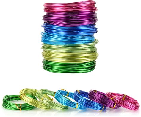 7 Rollos De Alambre De Aluminio Multicolor Para Manualidades2mm