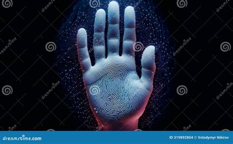 Human Fingerprint Identity Identification Concept Generated Ai Stock