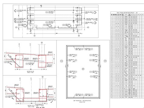 Detailed Rebar Drawings With Bar Bending Schedule Bbs And Take Offs