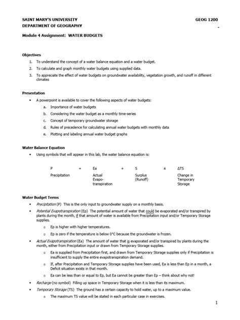 Module 4 Assignment2024 Pdf Evapotranspiration Water