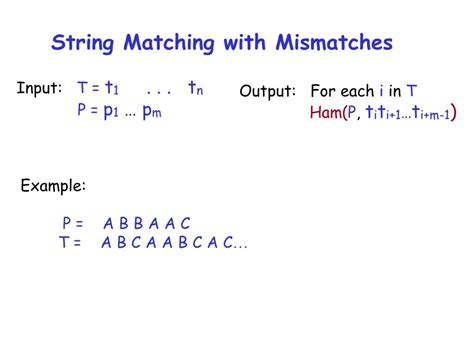 Ppt Survey String Matching With K Mismatches Powerpoint Presentation