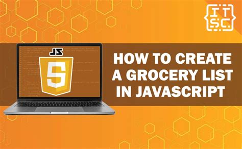 How To Create A Grocery List In Javascript