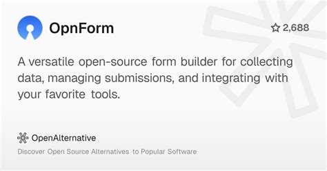 Opnform Open Source Alternative To Tally Typeform And Jotform Openalternative