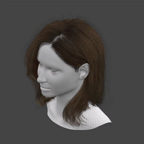 Realtime Hair 3d Model 15 Obj Free3d