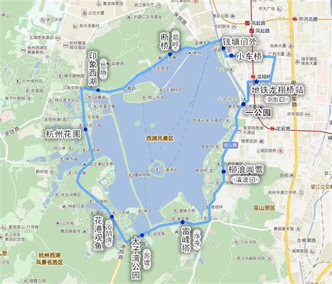 西湖地图手绘平面图 西湖平面图手绘 西湖手绘画图 大山谷图库