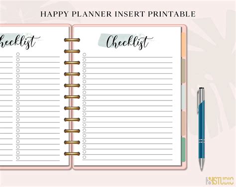 Checklist Template Planner Printable Daily Planner Task List Daily Checklist Work Planner