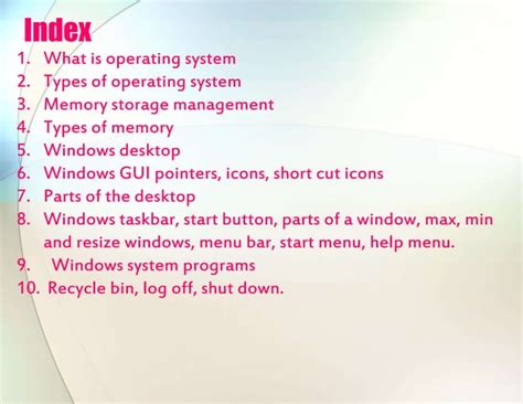 Presentation Windows Operating System Ppt
