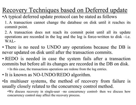 Database Recovery Techniques Pdf
