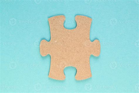 Carton Mosaic Game Detail Of Jigsaw Puzzle Element On Blue Background Completing Task Or