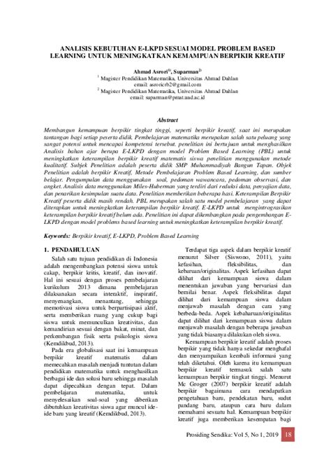 pdf analisis kebutuhan e lkpd sesuai model problem based learning