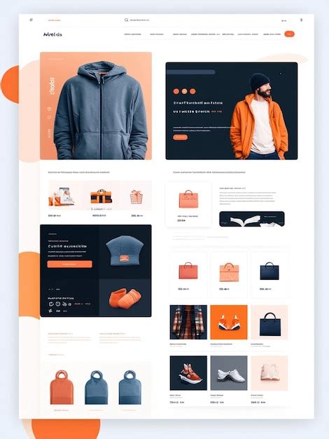 a creative uiux template design for an ecommerce website premium ai