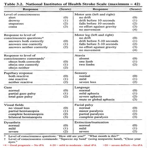 Nihss Stroke Scale Cheat Sheet