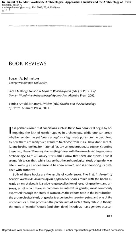 Pdf In Pursuit Of Gender Worldwide Archaeological Approaches And Gender And The Archaeology