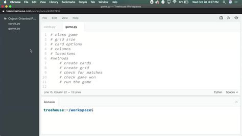 Game Class Part 1 How To Basic Object Oriented Python Treehouse