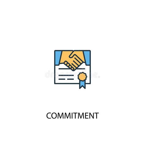 Commitment Concept 2 Colored Line Icon Stock Vector Illustration Of Flat Company 159022566