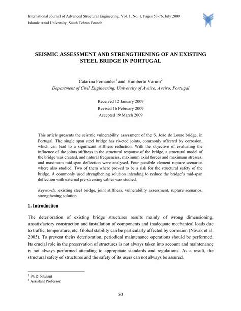 Pdf Seismic Assessment And Strengthening Of An Existing … Dokumen Tips