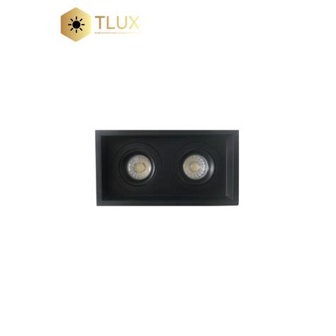 Dual Double 2 Head Recessed Gu10 Downlight Ceiling Fixture Tlux