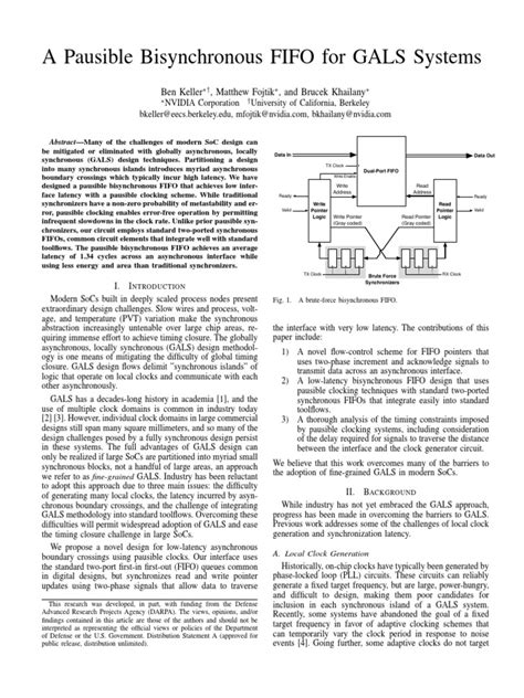 Pausible Fifo Async 15final Pdf Digital Electronics Electronics