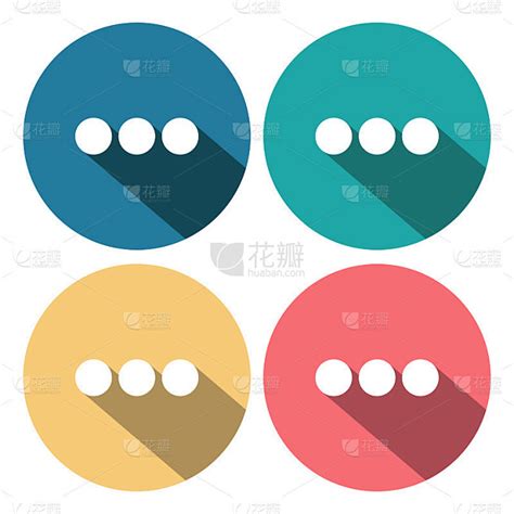 省略号标志图标在时尚的风格。三个点图标。选项，首选项，菜单，现代手机和web Ui Ux设计的更多标