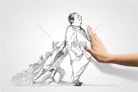 商人漫画高清摄影大图 千库网