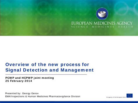 Pdf Overview Of The New Process For Signal Detection And · Main Pillars Of The New Eu Pv