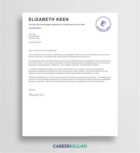 Covering Letter For Job Vacancy Format In Word Free Template