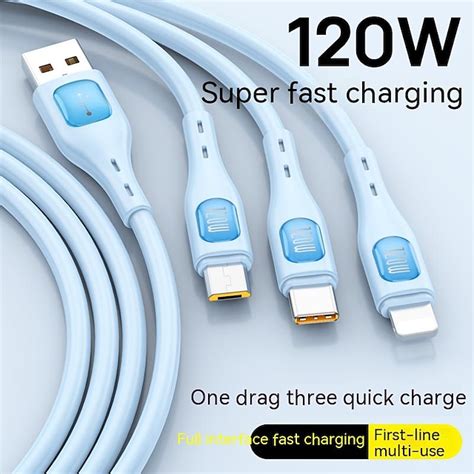 3 In 1 Design For Mac 120w Usb C Multi Fast Charging Cable 3in1