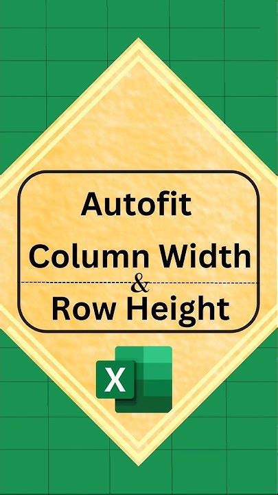 Autofit Rows And Columns Excel Ytshorts Shorts Youtubeshorts