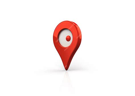 Red Location Icon In White Background Premium Photo