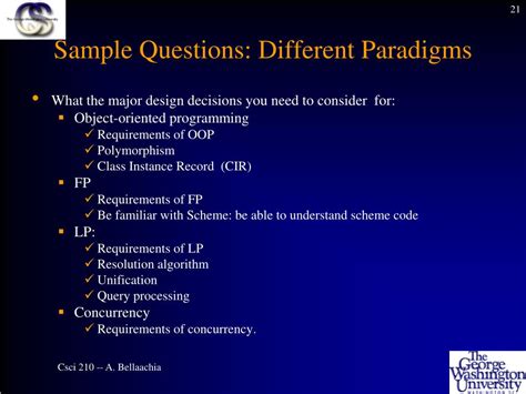 ppt csci 210 advanced software paradigms exam review powerpoint presentation id 279630