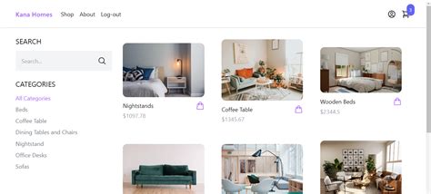 GitHub Marx Wrld KanaHomes A Furniture E Commerce Web App Built In