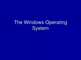 PPT Windows NT Operating System PowerPoint Presentation Free Download ID