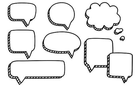 프레임 텍스트 상자 낙서 손으로 그렸습니다 흰색 배경에 낙서 스타일의 흑백 말풍선 세트입니다 벡터 일러스트 레이 션 0명에 대한 스톡 벡터 아트 및 기타 이미지 Istock