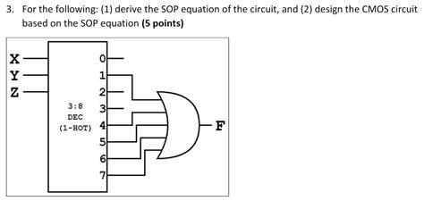 Solved 3 For The Following 1 Derive The SOP Equation Of Chegg Com