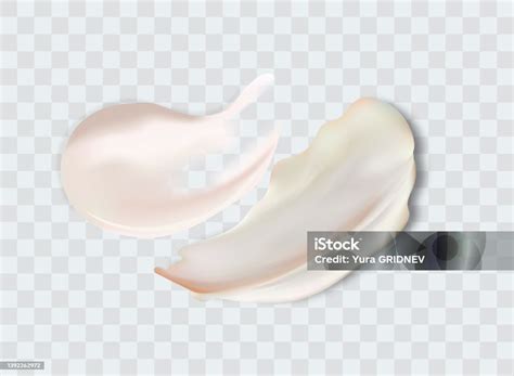 투명한 배경에 고립된 크림 텍스처 스트로크 페이셜 크림 폼 젤 또는 바디 로션 스킨케어 아이콘 벡터 페이스 크림 화장품 제품 얼룩 시계 맑은 하늘에 대한 스톡 벡터 아트 및