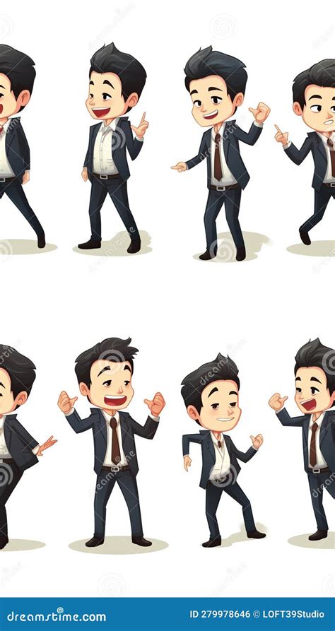 Generative Ai Businessman Character Creation Constructor Stock Illustration Illustration Of