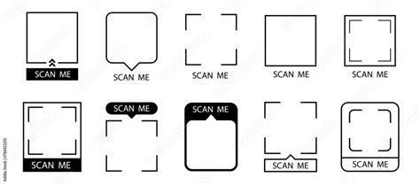 Qr Code Set Scan Me Scan Qr Code Icon Template Of Frames For Qr Code